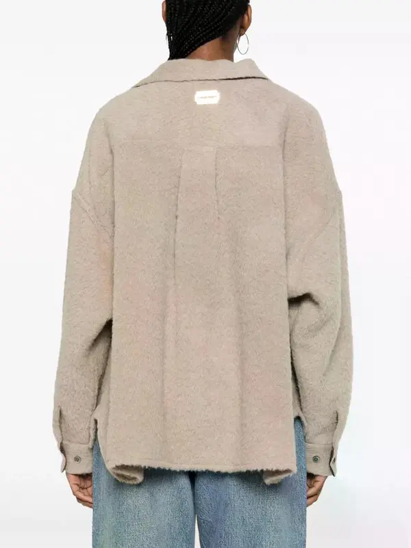 TANAKA V-neck Belted Fleece Cardigan-coat