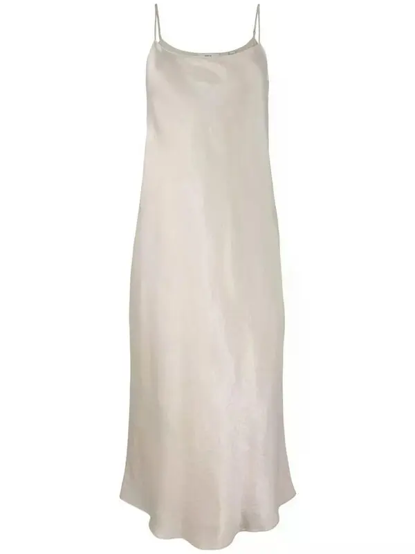 Vince Satin Midi Slip Dress - Neutrals