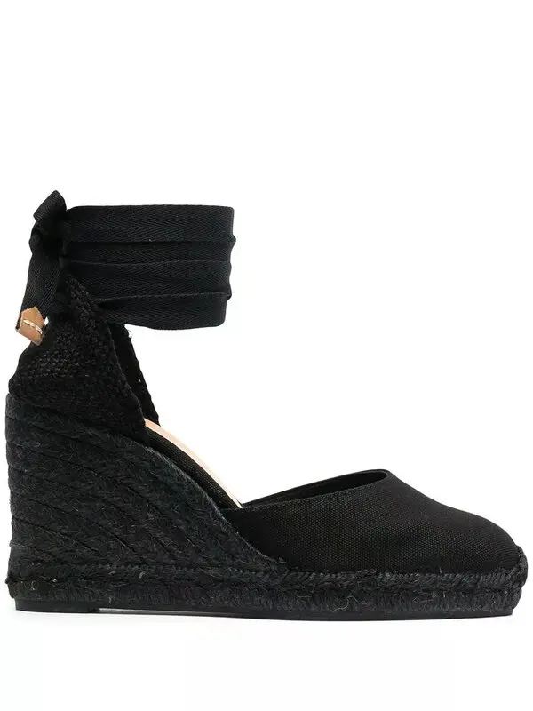 CastaÑer Wedge-heeled Espadrilles With Ankle Ties