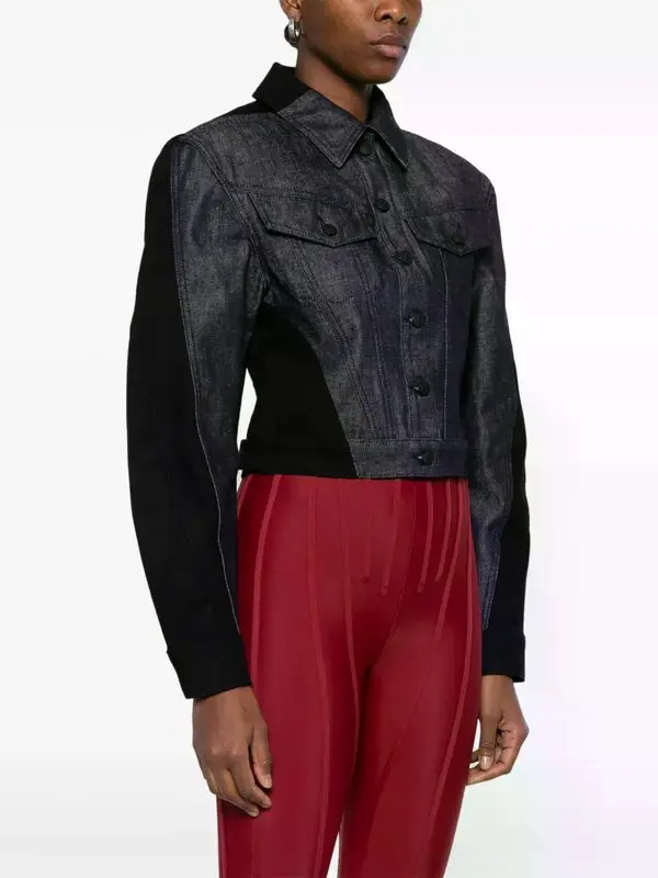 MUGLER Colour-block Denim Jacket