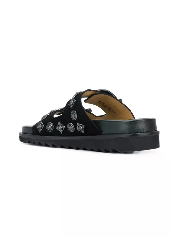 Toga Buckle Strap Sandals - Black