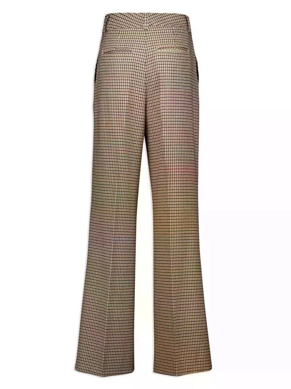 PAULA Houndstooth Flared Trousers
