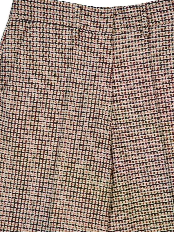 PAULA Houndstooth Flared Trousers