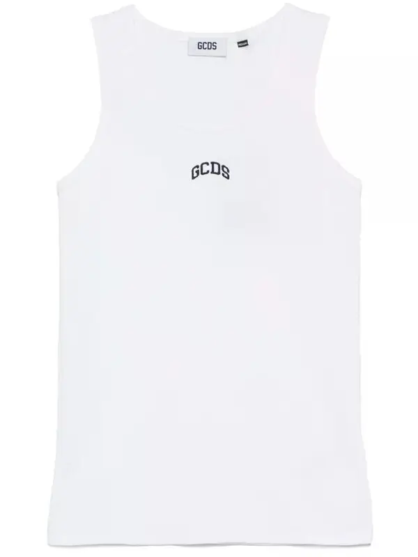 Gcds Logo-embroidered Tank Top - White