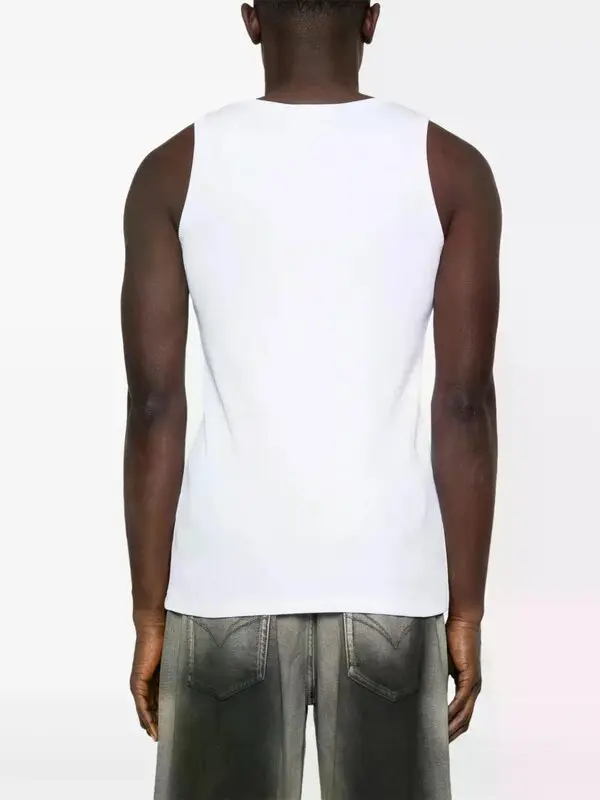 Gcds Logo-embroidered Tank Top - White