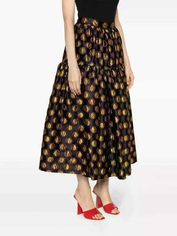 La DoubleJ Oscar Graphic-print Midi Skirt