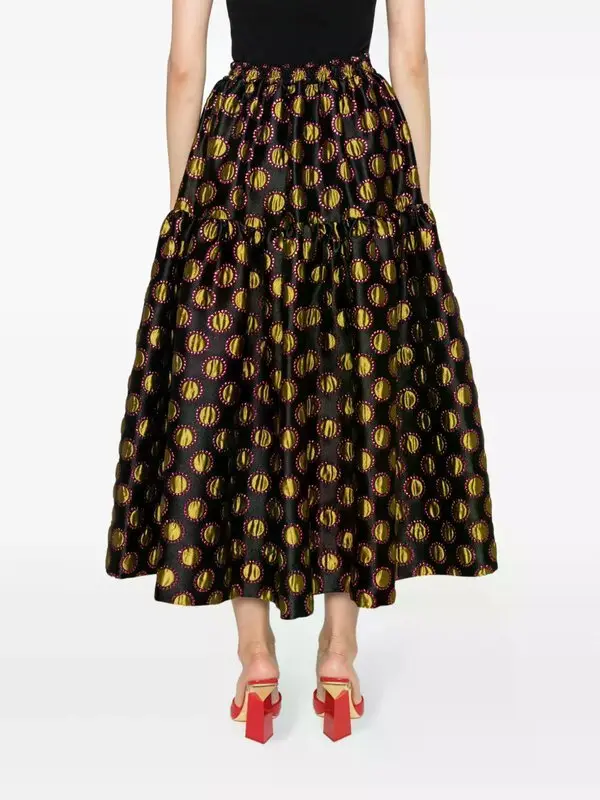 La DoubleJ Oscar Graphic-print Midi Skirt