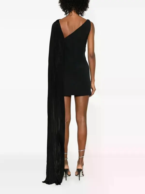 David Koma Tulle-insert Draped Mini Dress