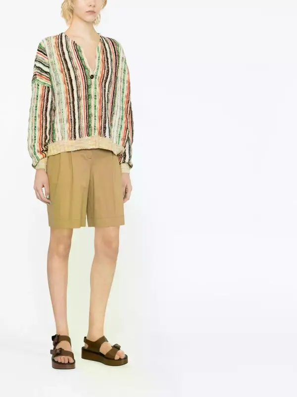 VITELLI Striped Knit Cardigan
