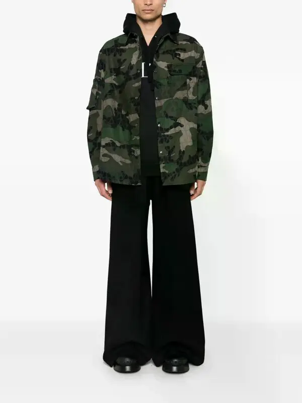 Valentino Garavani Camouflage-pattern Canvas Jacket