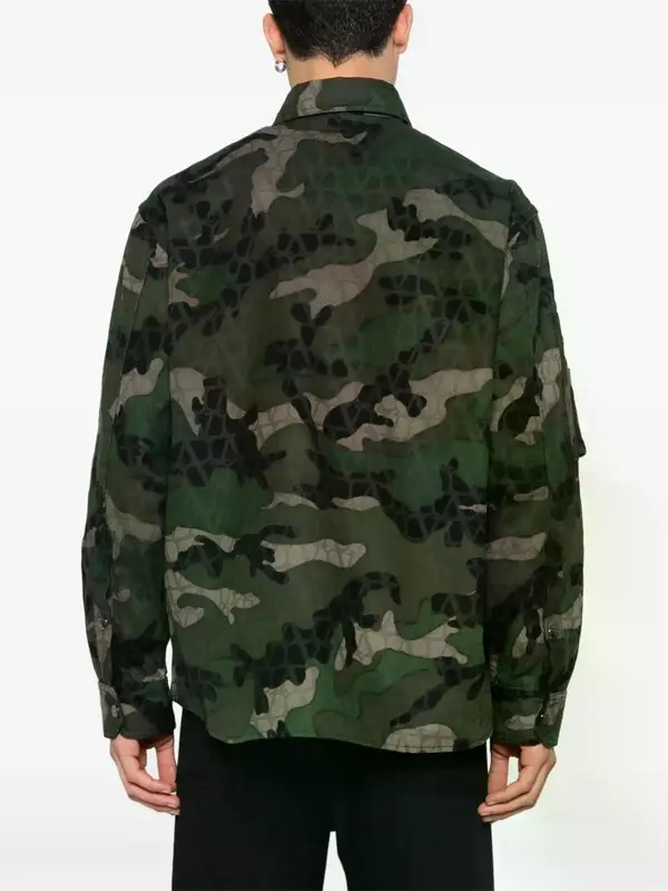 Valentino Garavani Camouflage-pattern Canvas Jacket