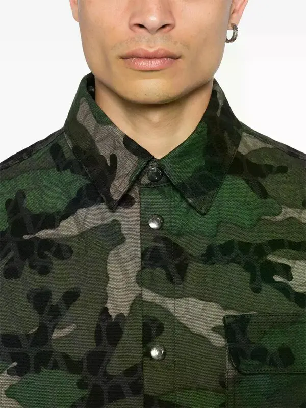 Valentino Garavani Camouflage-pattern Canvas Jacket