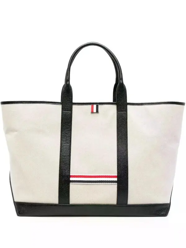 Thom Browne Rwb Stripe Tote Bag