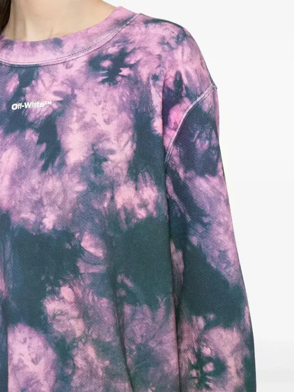Off-White Arrows Tie-dye Sweatshirt Dress