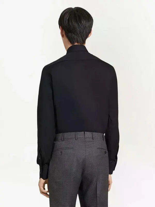 Zegna Trofeo Cotton Shirt - Black