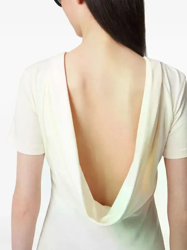 Nina Ricci Plunging Draped Back T-shirt