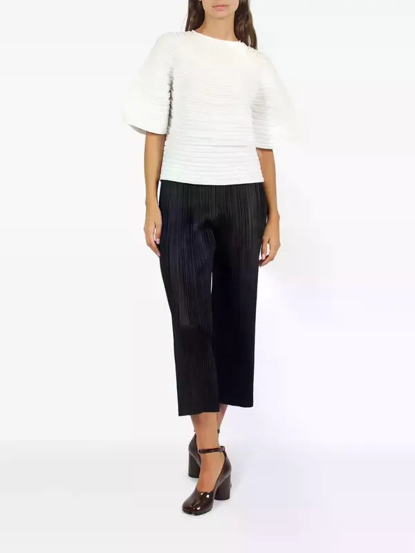 Issey Miyake Plissé Cropped Trousers