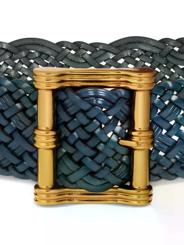 Etro Woven Leather Belt - Blue