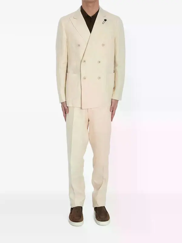 LARDINI Double-breasted Blazer - Neutrals