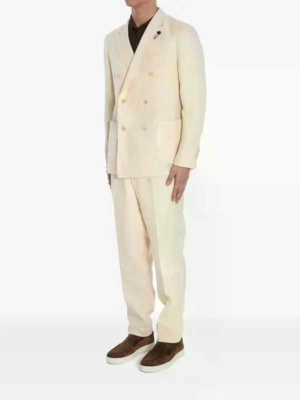 LARDINI Double-breasted Blazer - Neutrals