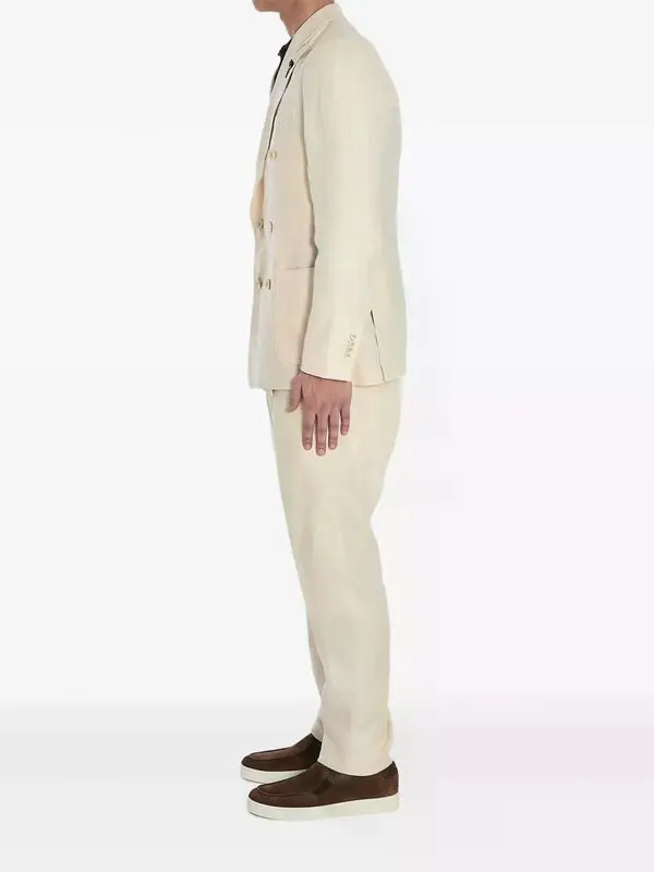 LARDINI Double-breasted Blazer - Neutrals