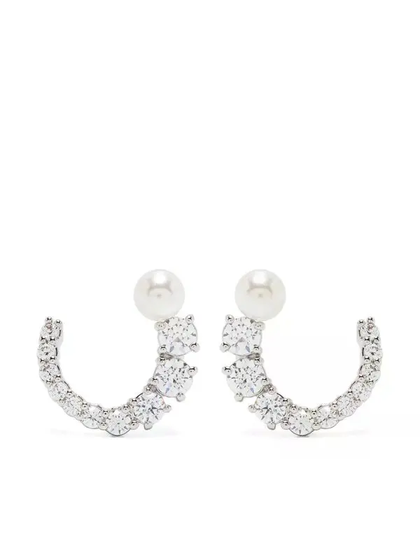 SWAROVSKI Matrix Stud Earrings - Silver