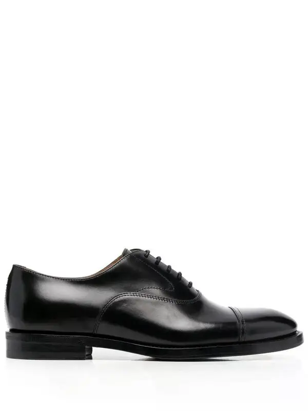 Brunello Cucinelli Lace-up Leather Oxford Shoes - Black