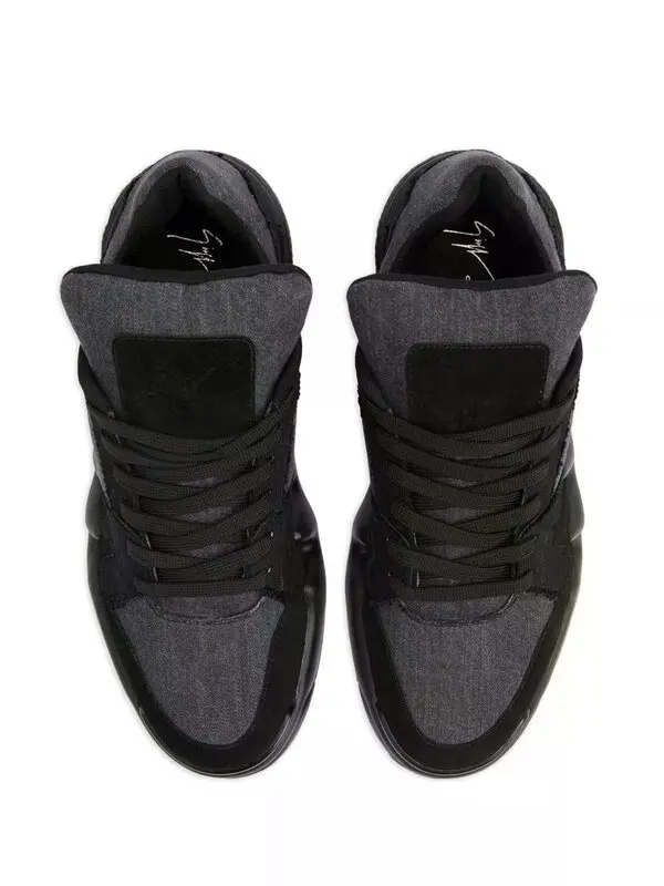 GIUSEPPE ZANOTTI Talon Logo-patch Sneakers - Black
