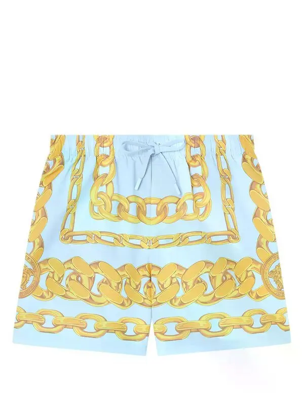 Versace Medusa Chains Swim Shorts - Blue