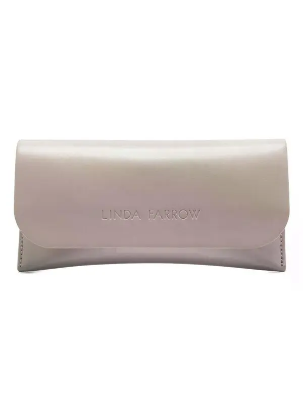 Linda Farrow Oval Tortoiseshell Effect Sunglasses