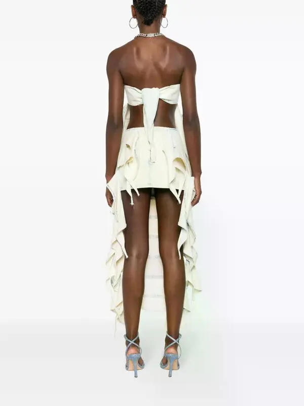 Y/project Bandeau-style Denim Top - Neutrals
