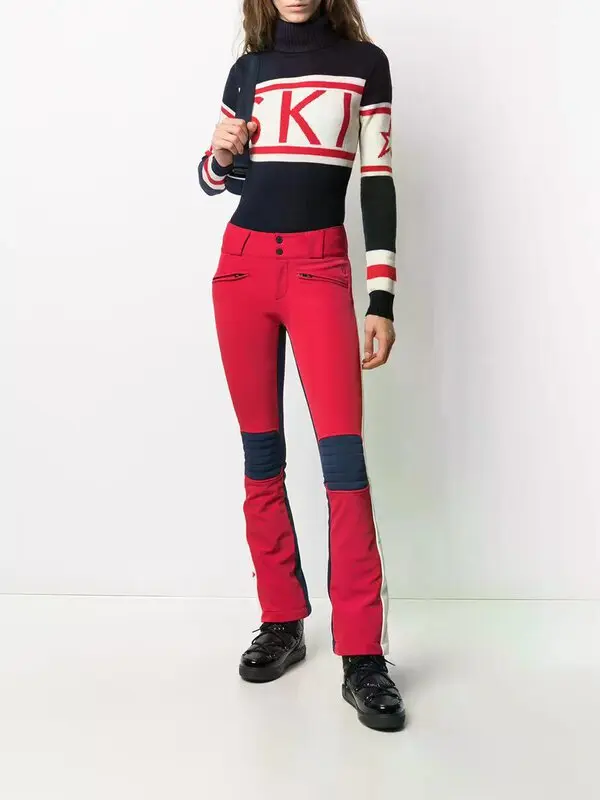 Perfect Moment Intarsia Knit Roll Neck Jumper - Blue