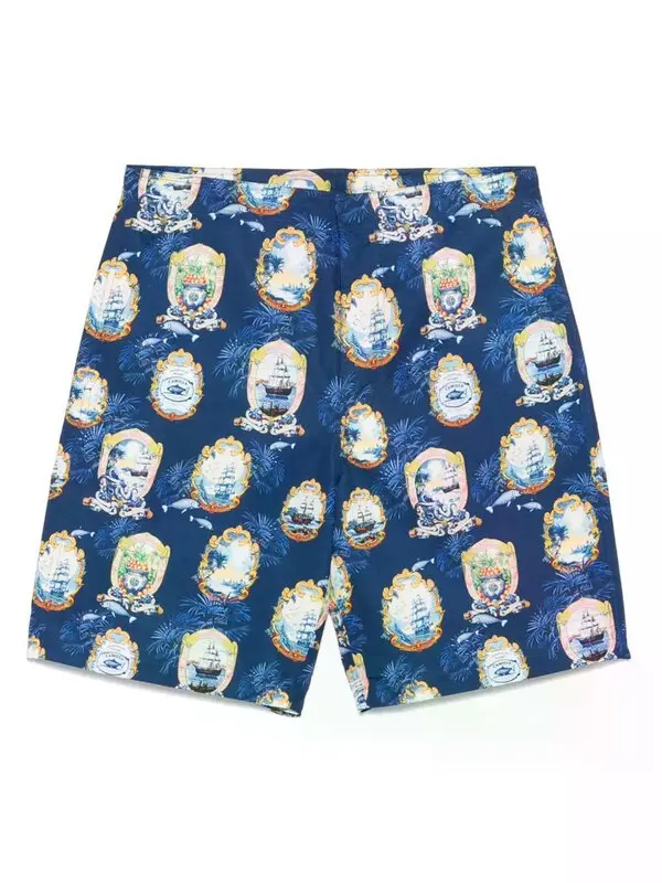 Camilla Graphic Print Tailored Shorts