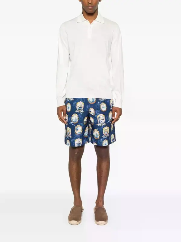 Camilla Graphic Print Tailored Shorts