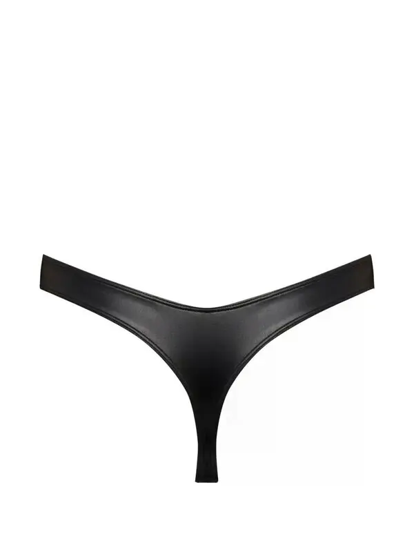 MAISON CLOSE Splash Thong Bikini Bottoms - Black