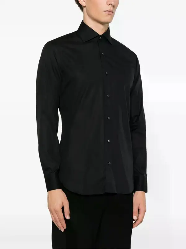 BARBA NAPOLI Poplin Shirt - Black
