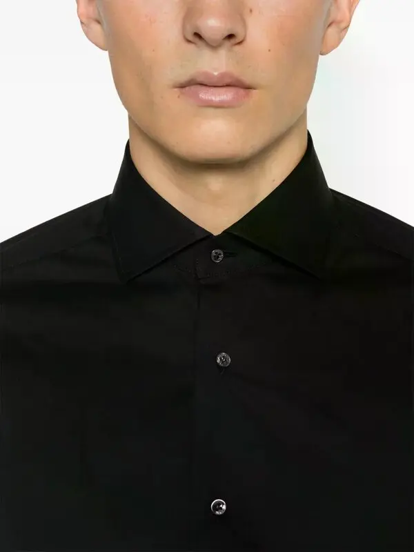 BARBA NAPOLI Poplin Shirt - Black