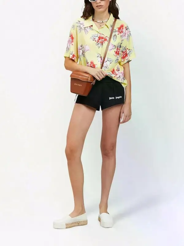 Palm Angels Hibiscus Print Short Sleeve Shirt