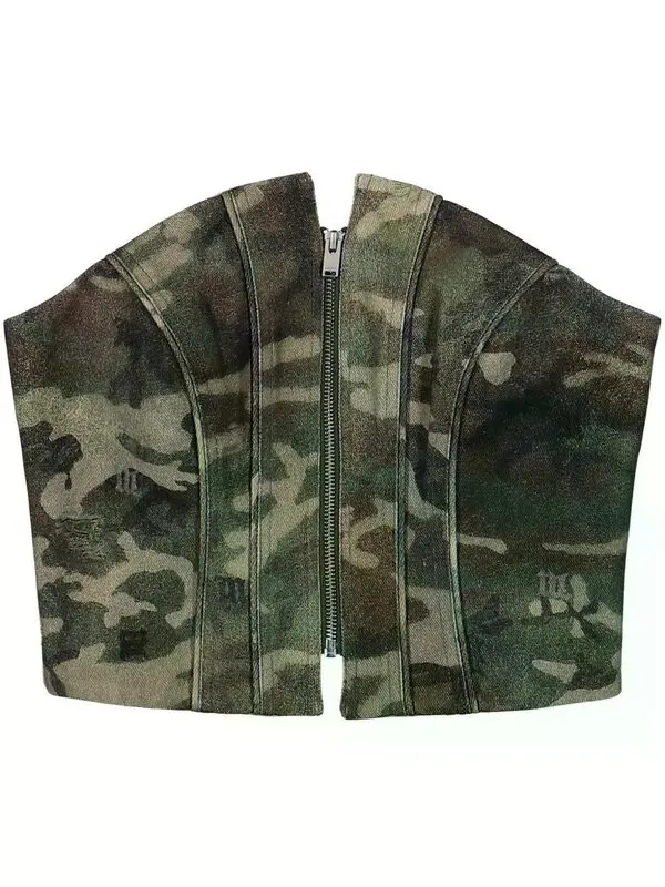 MISBHV Camo Corset Top - Green