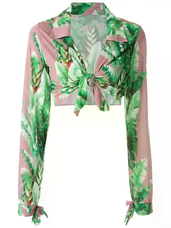 AMIR SLAMA Printed Crop Top