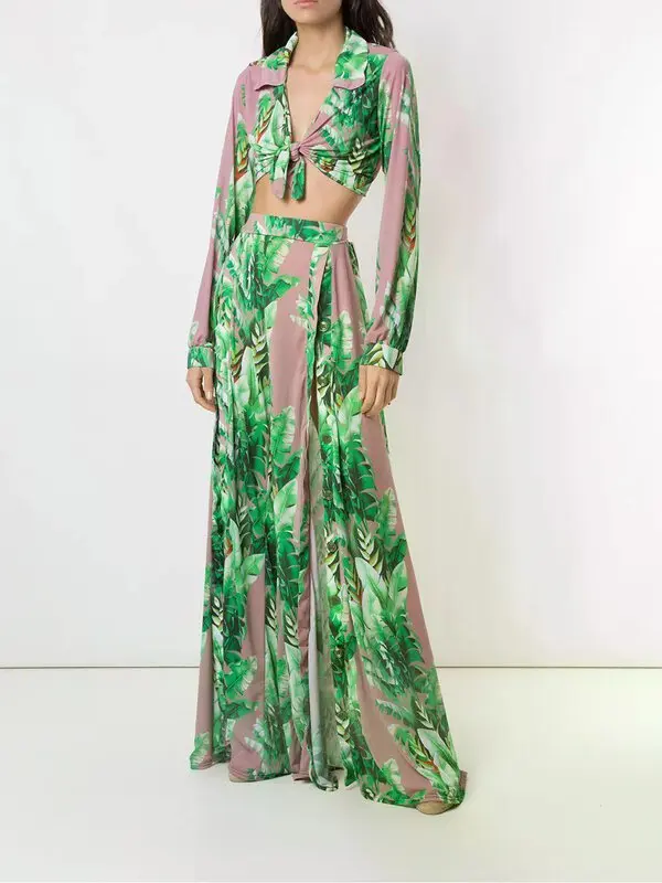 AMIR SLAMA Printed Crop Top