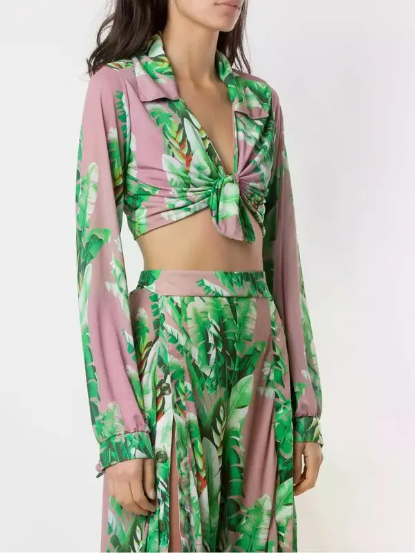 AMIR SLAMA Printed Crop Top