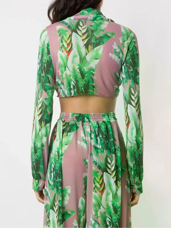 AMIR SLAMA Printed Crop Top