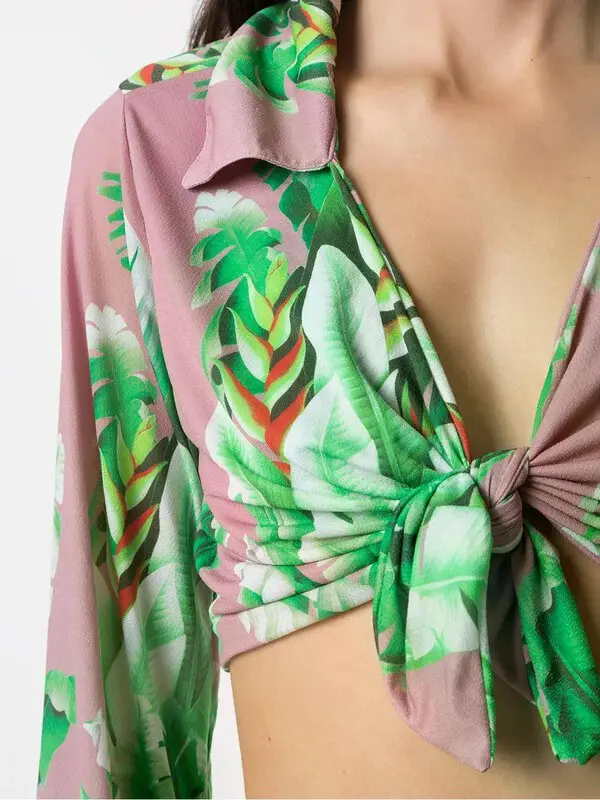 AMIR SLAMA Printed Crop Top