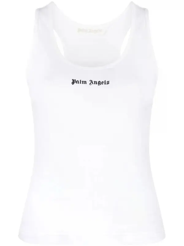 Palm Angels Logo-print Ribbed Tank Top
