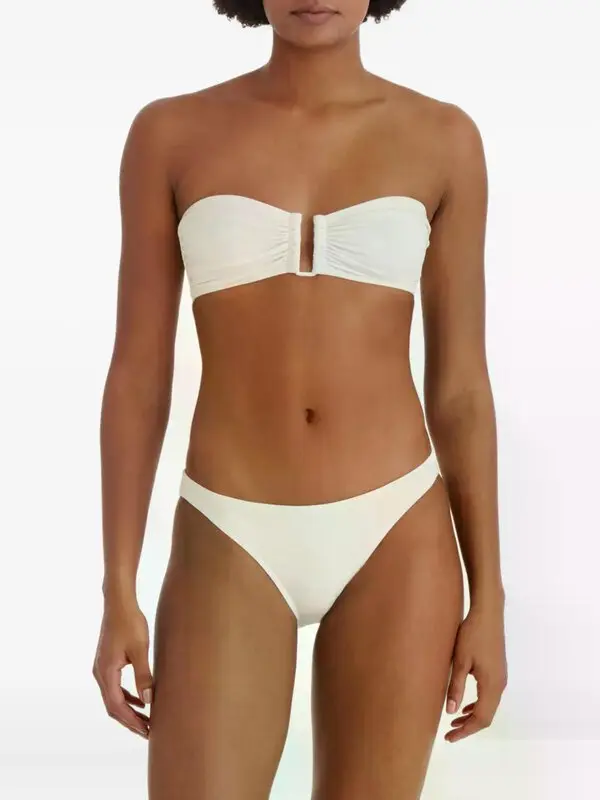 ERES Ruched Bandeau Bikini Top - White