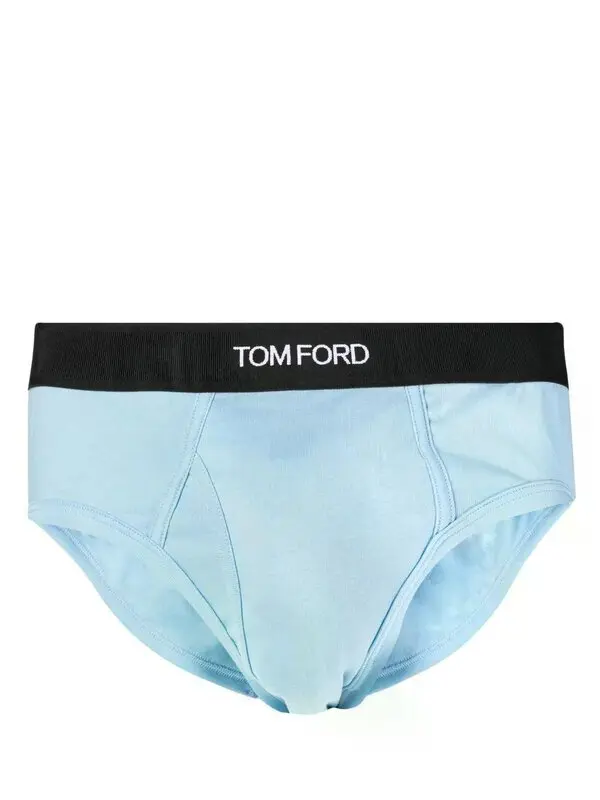 TOM FORD Logo-waist Boxer Briefs - Blue