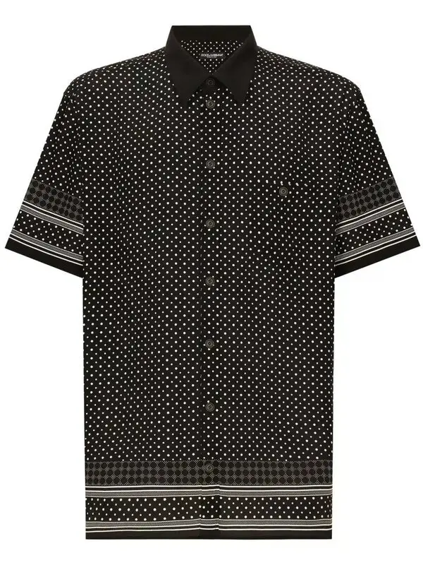 Dolce & Gabbana Polka-dot Silk Shirt