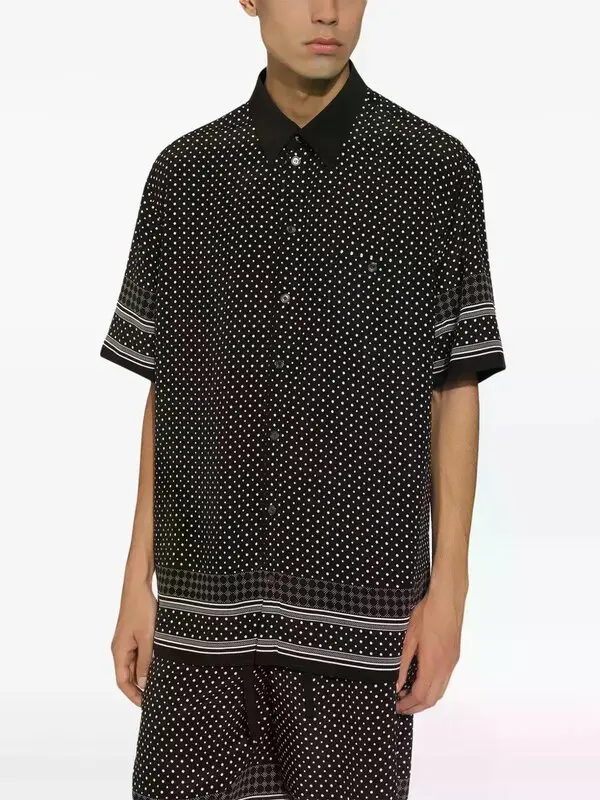 Dolce & Gabbana Polka-dot Silk Shirt
