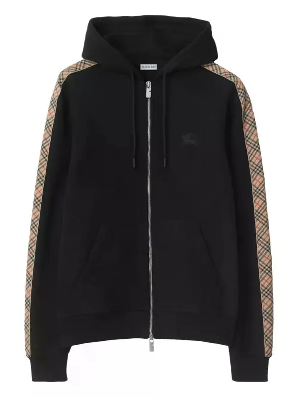 Burberry Check-trim Cotton Hoodie